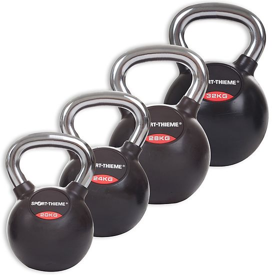 Sport-Thieme Rubberised, Smooth Chrome-Handled Set Kettlebell buy at ...