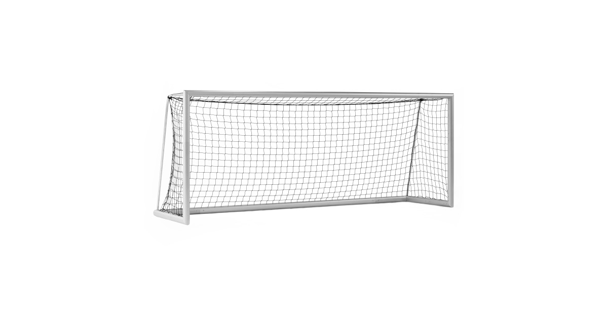 Sport-Thieme "Compact Plus" white enamelled, portable Youth Football ...